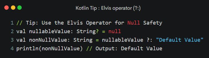 Kotlin Tip: Elvis Operator for null safety | Amr Nasser posted on the ... Kotlin Tip: Elvis Operator for null safety | Amr Nasser posted on the ...