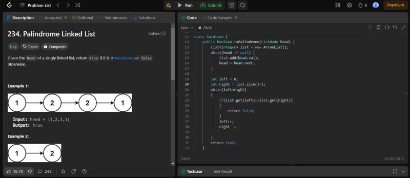 APARNA ANNADURAI on LinkedIn: #100daysofcode #palindrome #linkedlist # ... APARNA ANNADURAI on LinkedIn: #100daysofcode #palindrome #linkedlist # ...