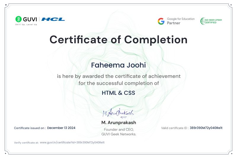 Faheema Joohi on LinkedIn: #html #css #javascript #learningneverstops # ... Faheema Joohi on LinkedIn: #html #css #javascript #learningneverstops # ...