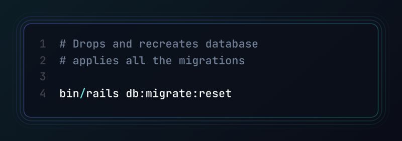 TIL you can drop, recreate and reapply all the migrations with a single ... TIL you can drop, recreate and reapply all the migrations with a single ...