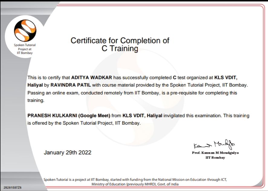 Aditya Wadkar on LinkedIn: #cprogramming #iitbombay #spokentutorial # ... Aditya Wadkar on LinkedIn: #cprogramming #iitbombay #spokentutorial # ...