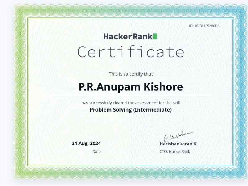 Anupam Kishore on LinkedIn: #hackerrank #python Anupam Kishore on LinkedIn: #hackerrank #python