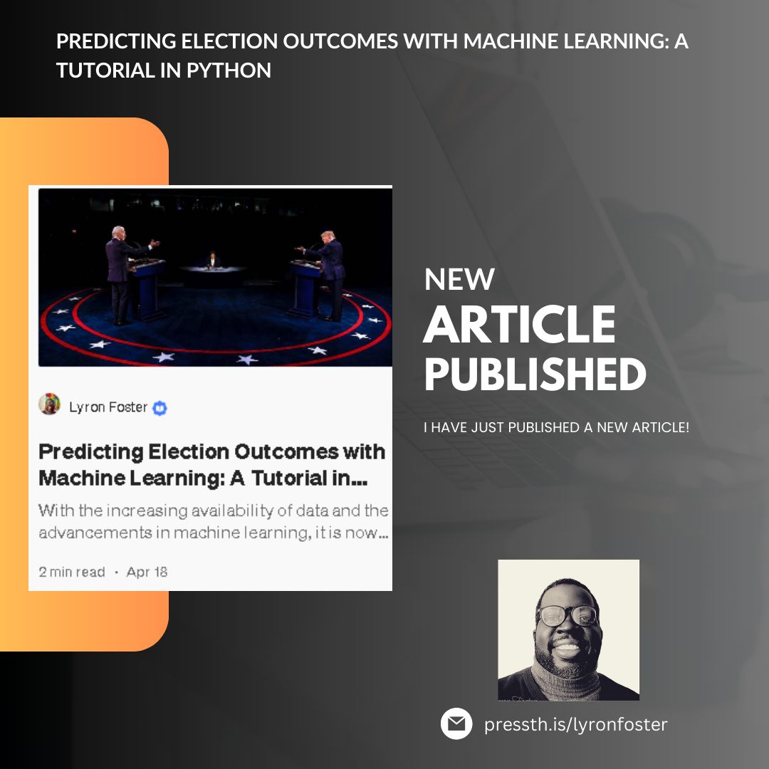 Lyron Foster on LinkedIn: #python #machinelearning # ... Lyron Foster on LinkedIn: #python #machinelearning # ...