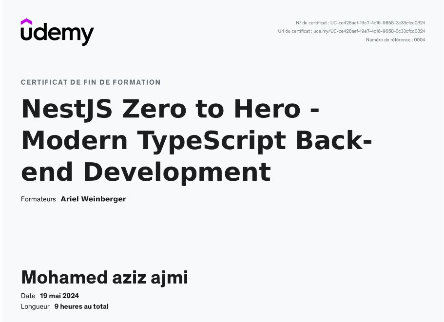 MOHAMED AZIZ EL AJMI on LinkedIn: #nestjs #typescript #nodejs # ... MOHAMED AZIZ EL AJMI on LinkedIn: #nestjs #typescript #nodejs # ...