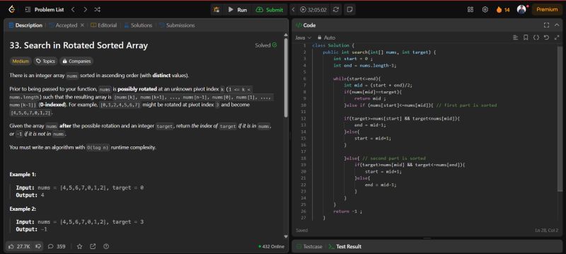 #day23 #day23 #leetcode #rotatedarray #binarysearch #dsa #coding ... #day23 #day23 #leetcode #rotatedarray #binarysearch #dsa #coding ...