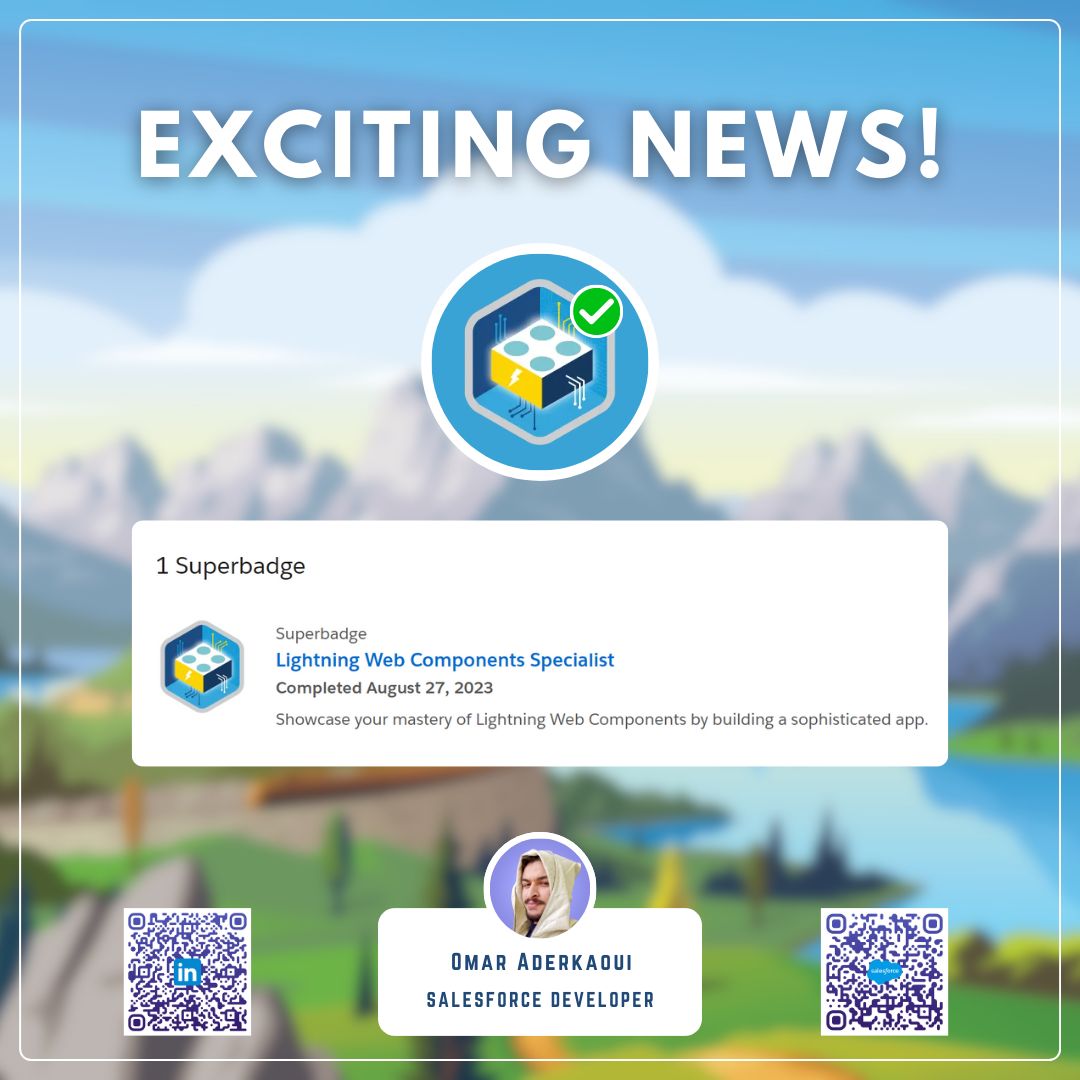 Omar ADERKAOUI ☁️ on LinkedIn: #superbadgeunlocked # ... Omar ADERKAOUI ☁️ on LinkedIn: #superbadgeunlocked # ...