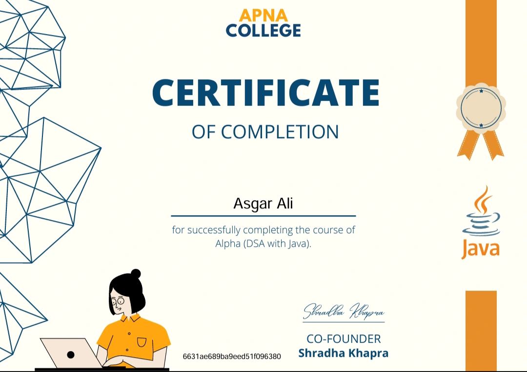 Asgar Ali on LinkedIn: #dsa #java #coding #problemsolving #apnacollege ... Asgar Ali on LinkedIn: #dsa #java #coding #problemsolving #apnacollege ...