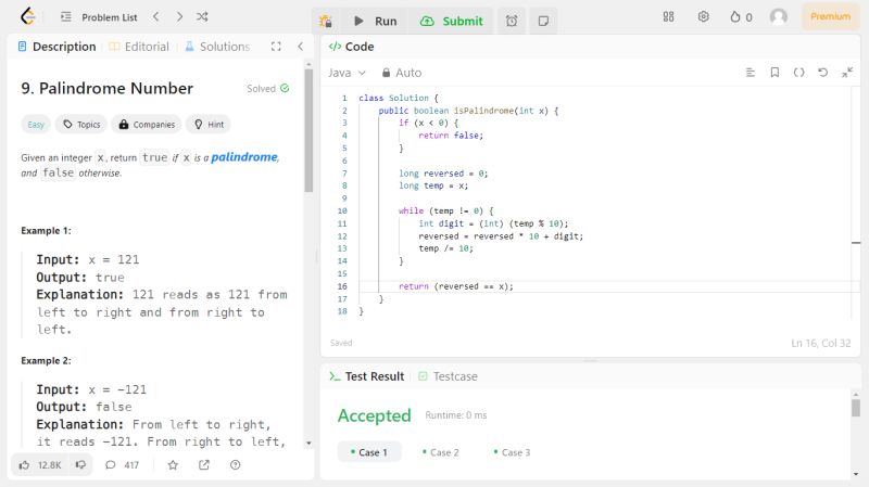 Day 14 of LeetCode challenge: Solving Palindrome number | Buvan Raj ... Day 14 of LeetCode challenge: Solving Palindrome number | Buvan Raj ...