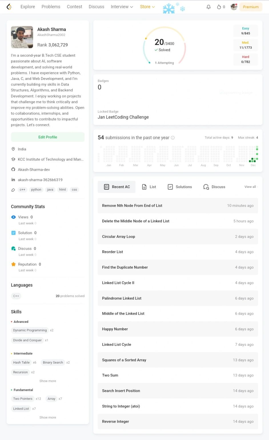 Akash Sharma on LinkedIn: #codingjourney #leetcode #algorithms # ... Akash Sharma on LinkedIn: #codingjourney #leetcode #algorithms # ...