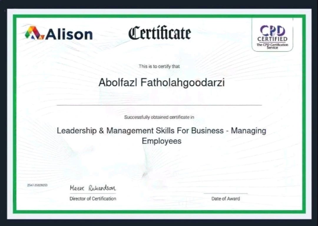 #alison #certificate | Omid Goodarzi #alison #certificate | Omid Goodarzi
