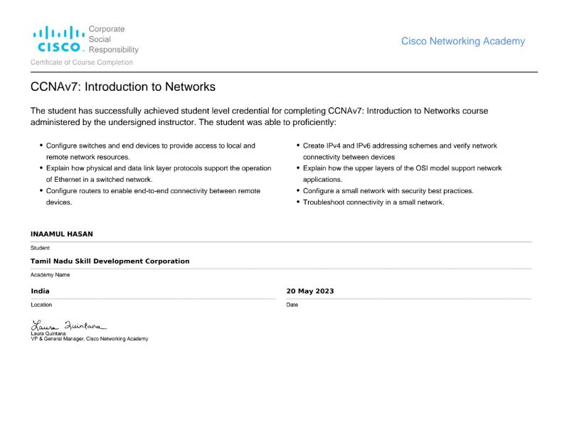 Inaamul Hasan on LinkedIn: #ccnacertification Inaamul Hasan on LinkedIn: #ccnacertification