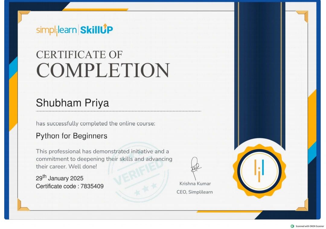 #python #learning #coding #growth | Shubham Priya #python #learning #coding #growth | Shubham Priya