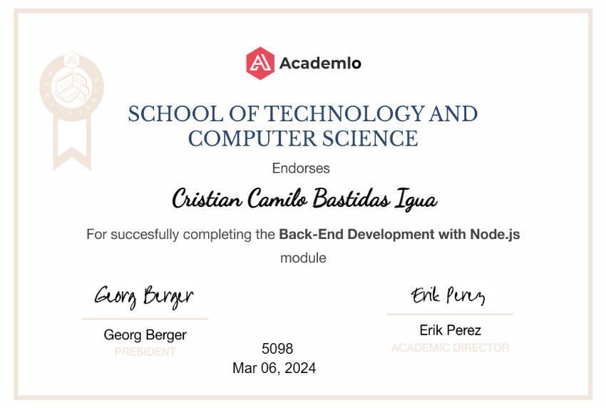 Cristian Bastidas en LinkedIn: #academlo #fullstackdeveloper # ... Cristian Bastidas en LinkedIn: #academlo #fullstackdeveloper # ...