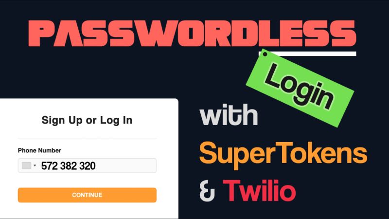 Want to set up Next.js Passwordless Authentication with SuperTokens ... Want to set up Next.js Passwordless Authentication with SuperTokens ...