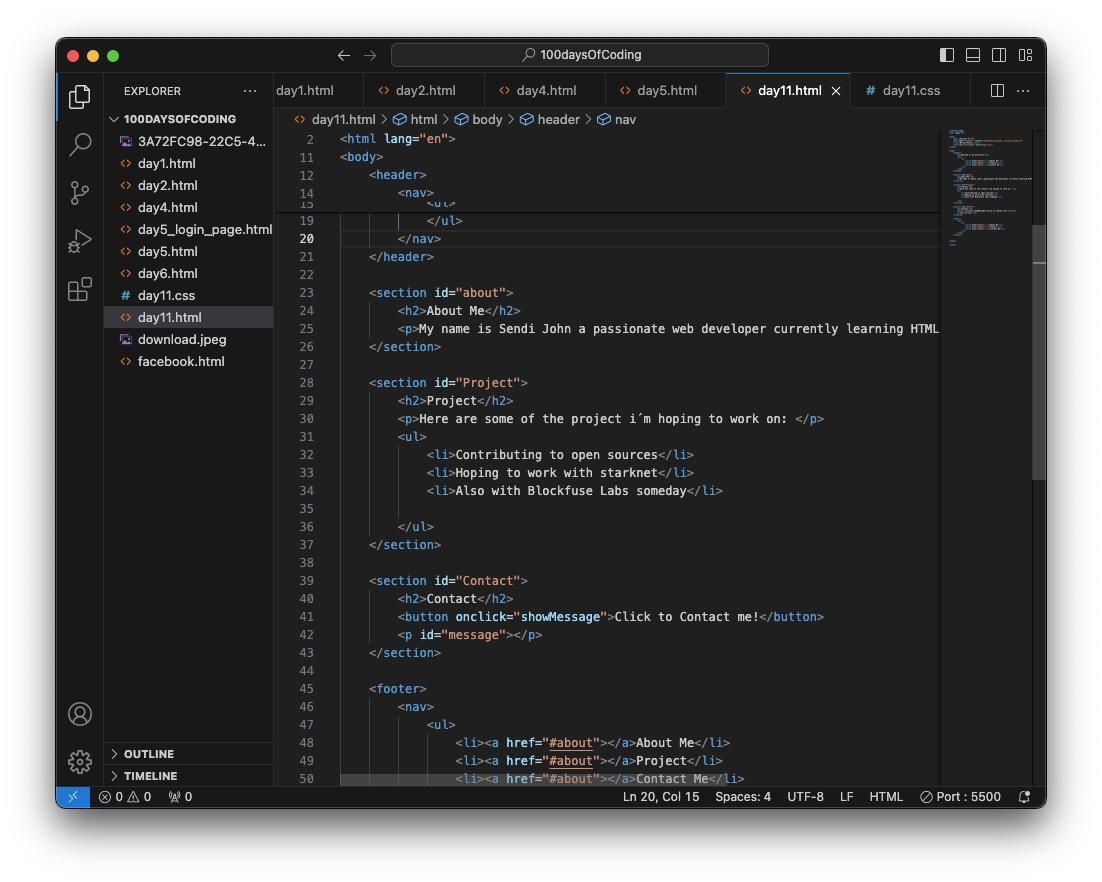 Sendi John on LinkedIn: #100daysofcoding #html #css #webdevelopment # ... Sendi John on LinkedIn: #100daysofcoding #html #css #webdevelopment # ...