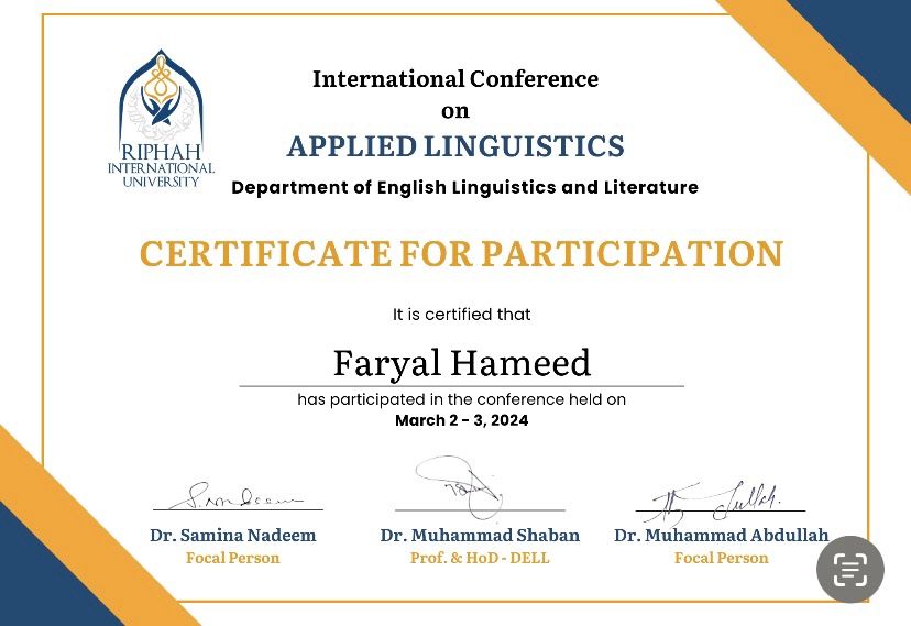 Faryal Abbasi on LinkedIn: #riphahinternationaluniversity Faryal Abbasi on LinkedIn: #riphahinternationaluniversity