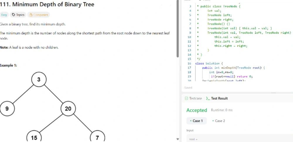 Solved LeetCode Problem 111: Minimum Depth of Binary Tree | KANISHKA V ... Solved LeetCode Problem 111: Minimum Depth of Binary Tree | KANISHKA V ...