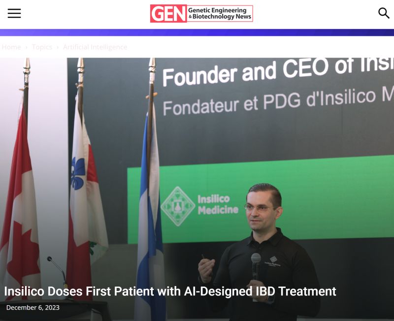 Insilico Medicine on LinkedIn: #ai #genai #drugdiscovery #ibd Insilico Medicine on LinkedIn: #ai #genai #drugdiscovery #ibd