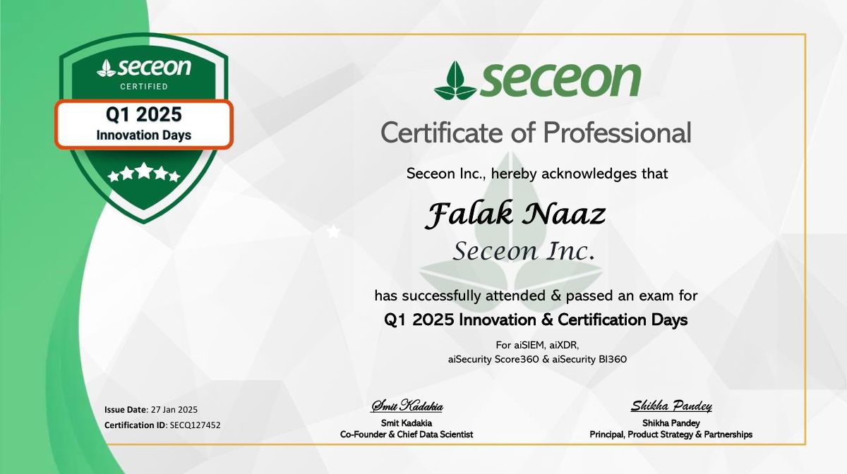 Falak Naaz on LinkedIn: #cybersecurity #siem #xdr #networking #seceon Falak Naaz on LinkedIn: #cybersecurity #siem #xdr #networking #seceon