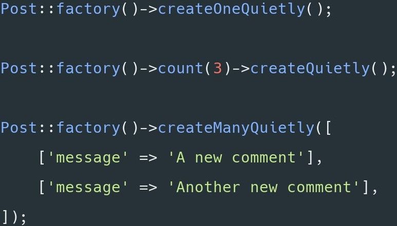 💡 #PHP => #LARAVEL Tip : Use the *quietly() methods to create models ... 💡 #PHP => #LARAVEL Tip : Use the *quietly() methods to create models ...