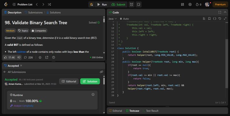 #day4 #100daysofleetcode #100daysofleetcode #leetcode #binarysearchtree ... #day4 #100daysofleetcode #100daysofleetcode #leetcode #binarysearchtree ...