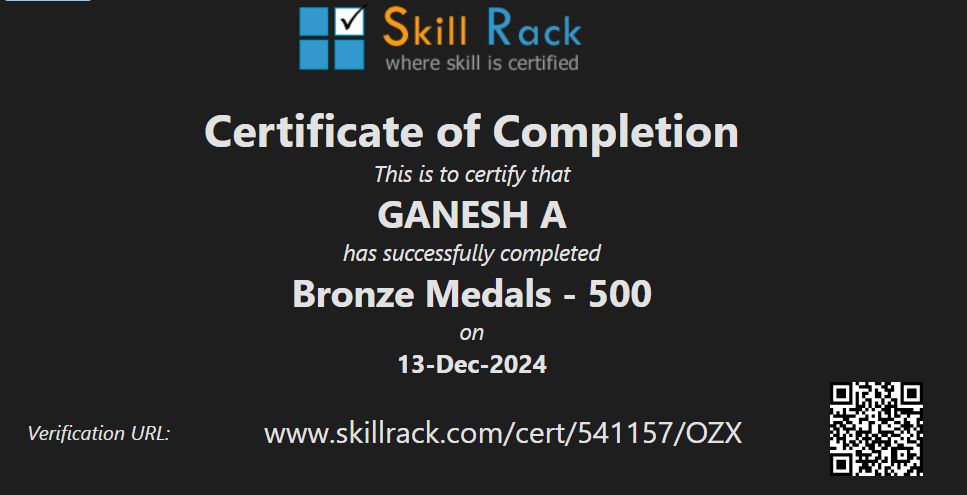GANESH A on LinkedIn: #codingjourney #skillrack #learningneverstops # ... GANESH A on LinkedIn: #codingjourney #skillrack #learningneverstops # ...