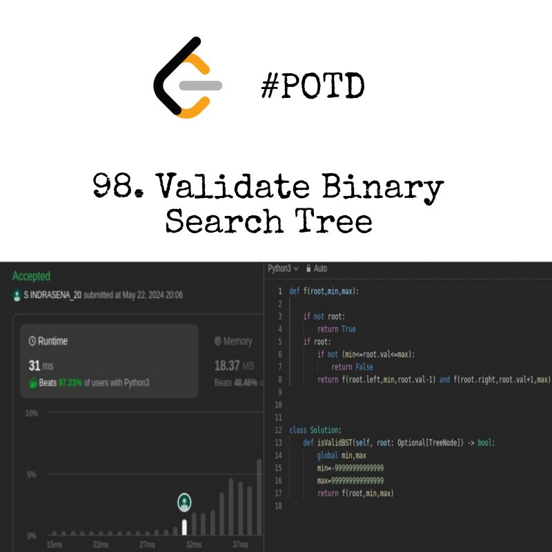 S. INDRASENA on LinkedIn: #leetcode #dsa #python #binarysearchtree # ... S. INDRASENA on LinkedIn: #leetcode #dsa #python #binarysearchtree # ...