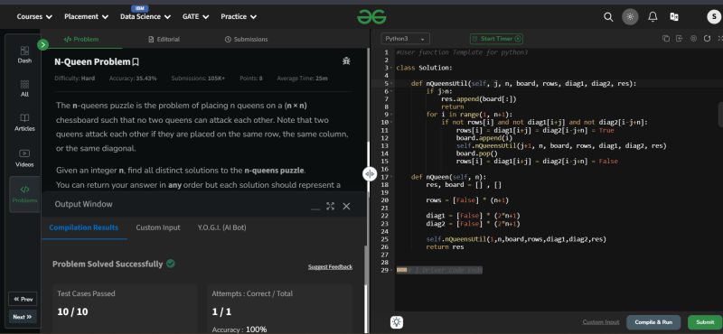 Solved N-Queen Problem with Backtracking | Simran . posted on the topic ... Solved N-Queen Problem with Backtracking | Simran . posted on the topic ...