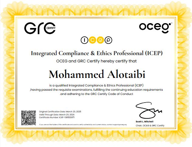 #الامتثال #الحوكمة #ادارة_المخاطر #grc #grcp #grca #icep #legal #law ... #الامتثال #الحوكمة #ادارة_المخاطر #grc #grcp #grca #icep #legal #law ...