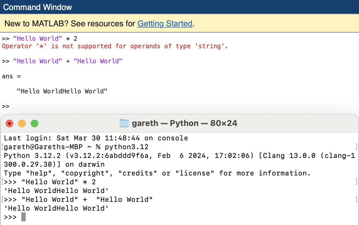Gareth Thomas on LinkedIn: #matlab #python #programminglanguages Gareth Thomas on LinkedIn: #matlab #python #programminglanguages