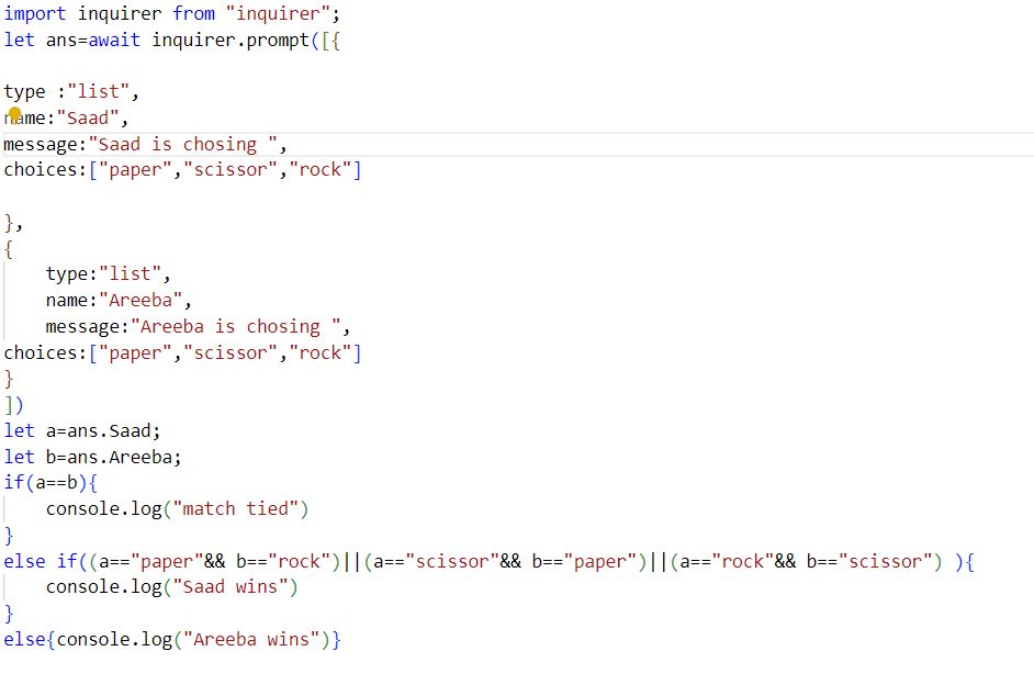I have made a simple code of rock, paper, scissor game using typescript ... I have made a simple code of rock, paper, scissor game using typescript ...