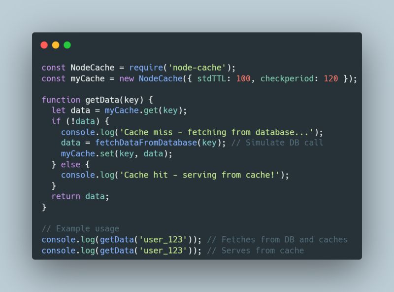 #nodejs #caching #apioptimization #codesnippet #webdevelopment | Awais ... #nodejs #caching #apioptimization #codesnippet #webdevelopment | Awais ...