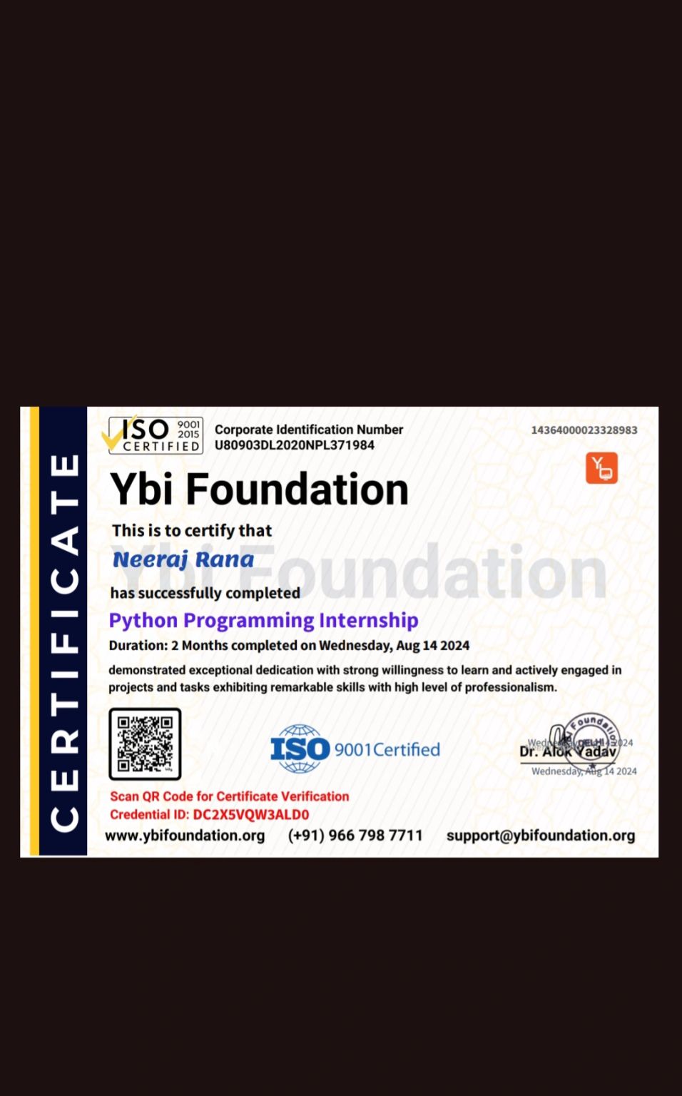 Neeraj Rana on LinkedIn: #pythonprogramming #internship Neeraj Rana on LinkedIn: #pythonprogramming #internship