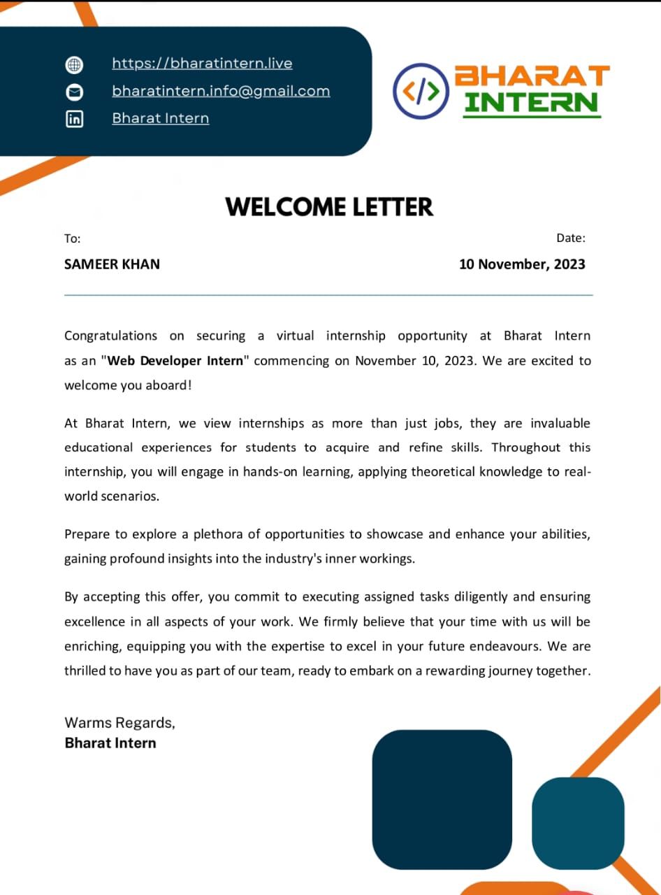 sameer khan on LinkedIn: #internship #webdevelopment #connections sameer khan on LinkedIn: #internship #webdevelopment #connections