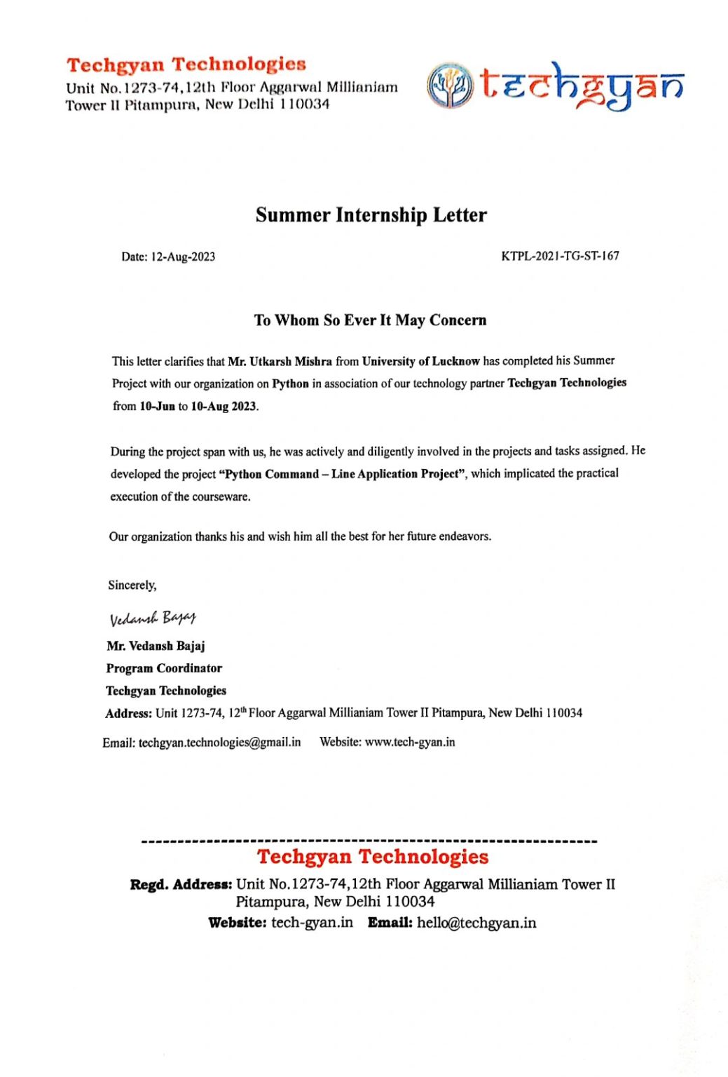 UTKARSH MISHRA on LinkedIn: #pythoninternship #techgyan #techgyan # ... UTKARSH MISHRA on LinkedIn: #pythoninternship #techgyan #techgyan # ...