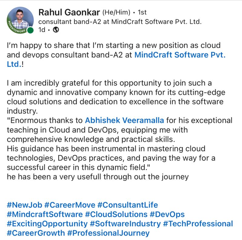 Abhishek Veeramalla on LinkedIn: #devops #cloud #abhishekveeramalla # ... Abhishek Veeramalla on LinkedIn: #devops #cloud #abhishekveeramalla # ...