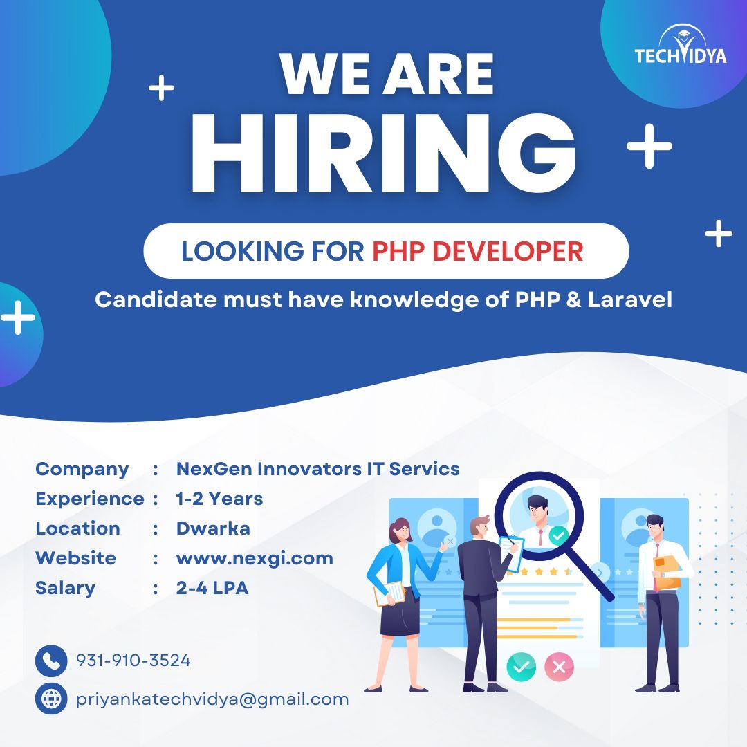 Techvidya Career Private Limited on LinkedIn: #phpdeveloper #phpjobs # ... Techvidya Career Private Limited on LinkedIn: #phpdeveloper #phpjobs # ...