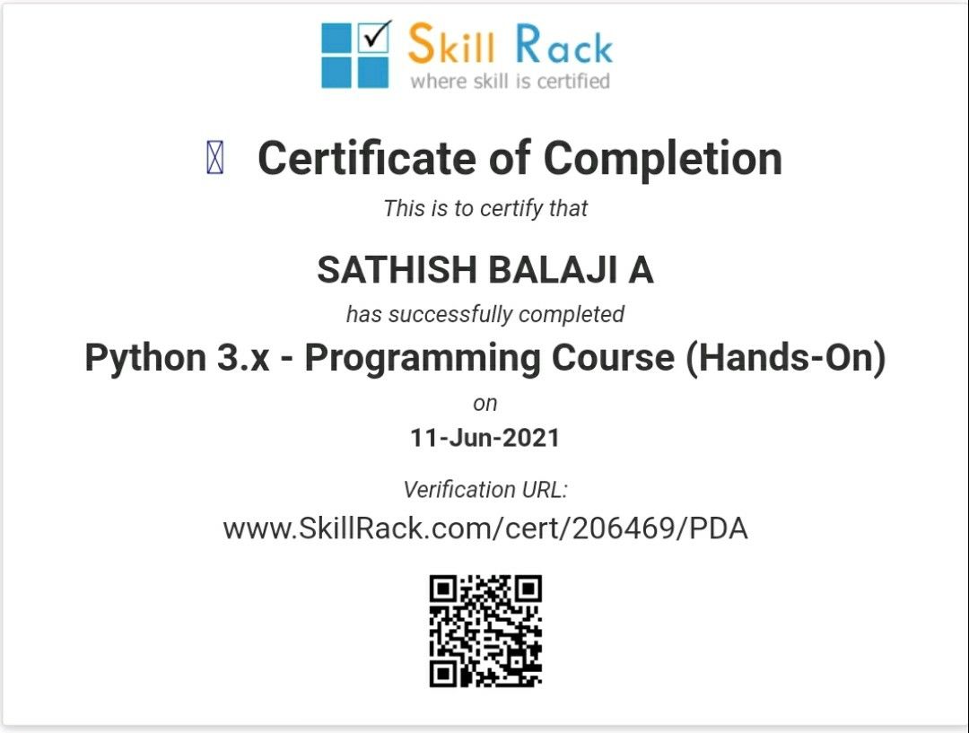 SATHISH BALAJI A on LinkedIn: #pythonprogramming #skillrack # ... SATHISH BALAJI A on LinkedIn: #pythonprogramming #skillrack # ...