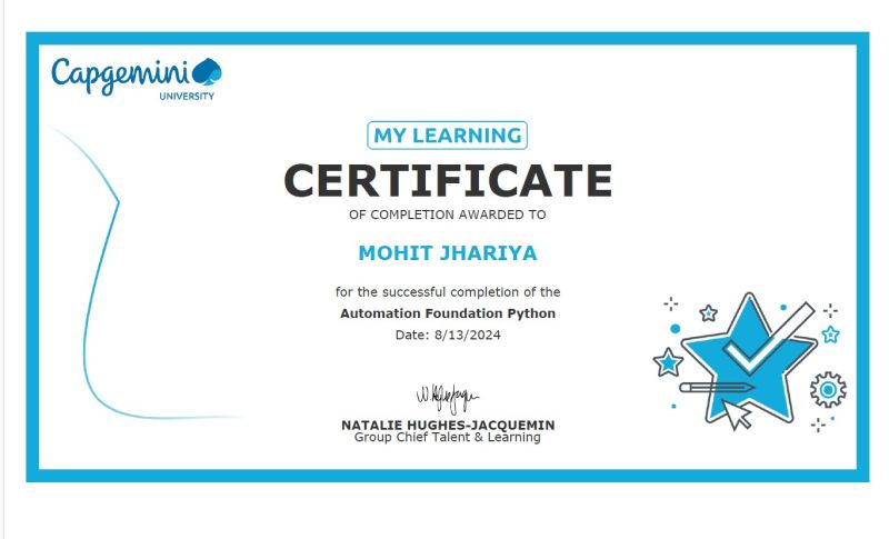 Mohit Kumar Jhariya on LinkedIn: I completed the Automation Foundation ... Mohit Kumar Jhariya on LinkedIn: I completed the Automation Foundation ...