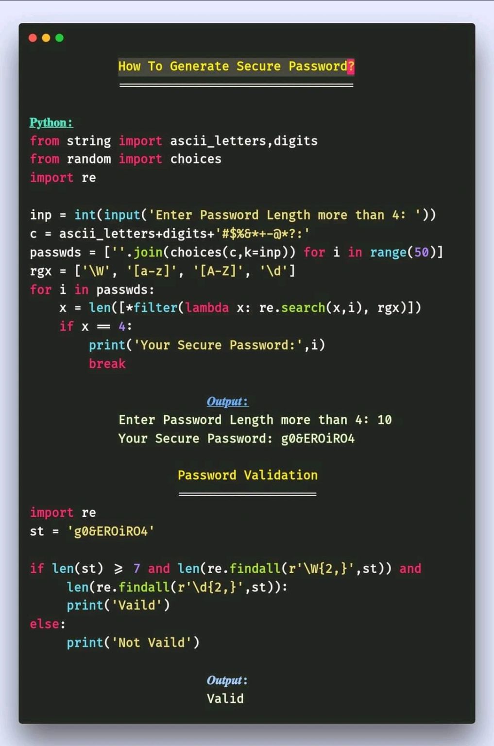 ITguy Emma on LinkedIn: generating secure password ITguy Emma on LinkedIn: generating secure password