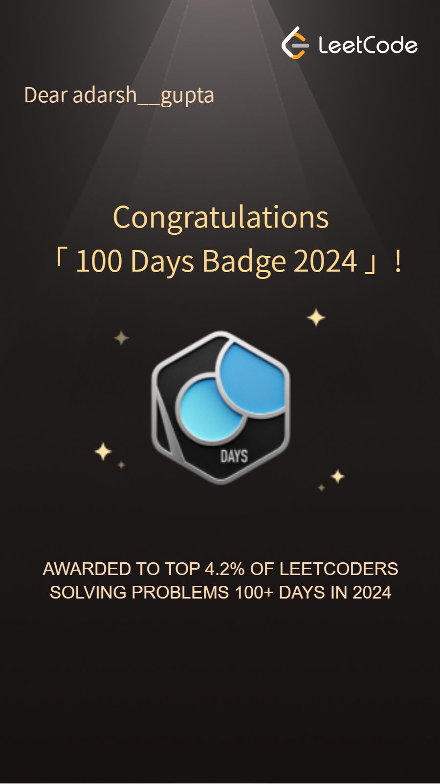 Adarsh Kumar Gupta on LinkedIn: #100daysofcode #leetcode #codingjourney Adarsh Kumar Gupta on LinkedIn: #100daysofcode #leetcode #codingjourney