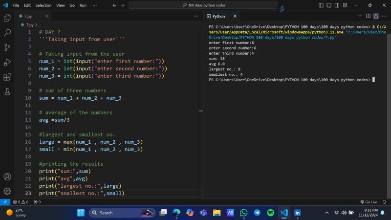 Akhil .. on LinkedIn: #100daysofpython #python #codingjourney # ... Akhil .. on LinkedIn: #100daysofpython #python #codingjourney # ...