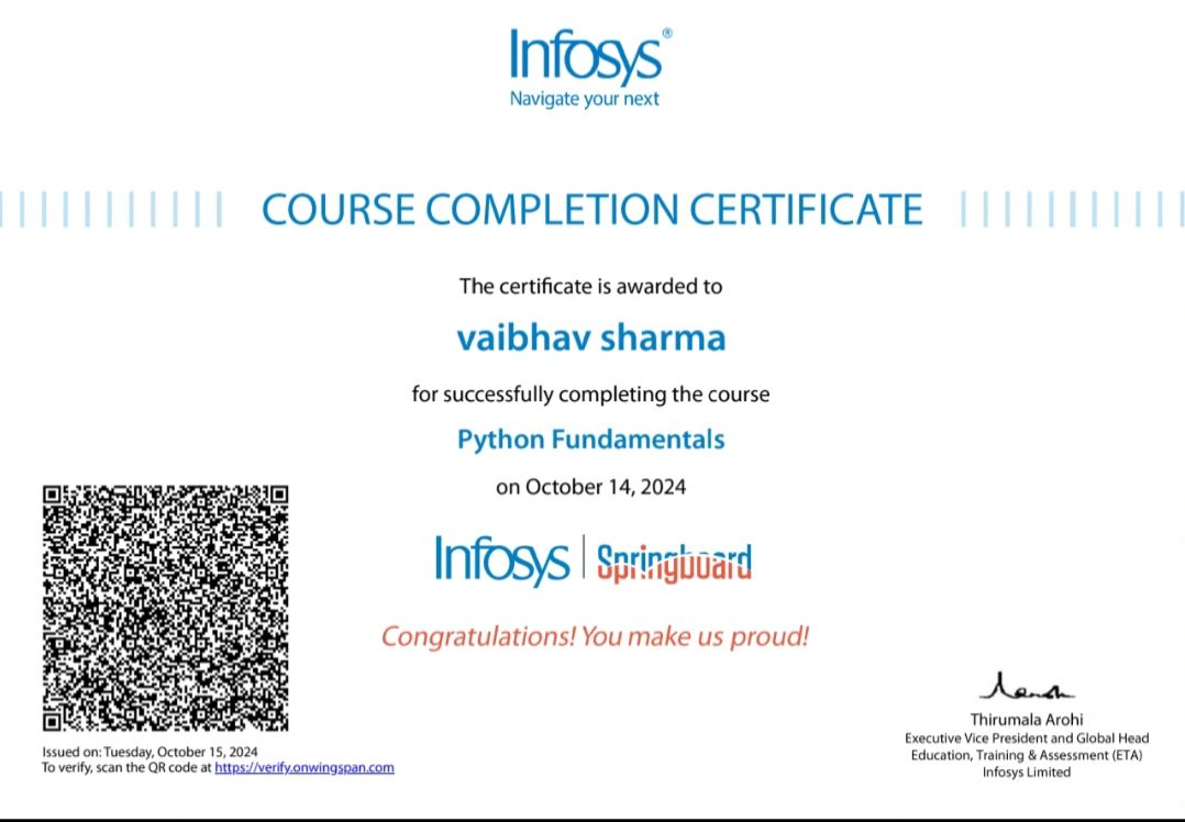 Vaibhav Sharma on LinkedIn: #python #programming #continuouslearning # ... Vaibhav Sharma on LinkedIn: #python #programming #continuouslearning # ...