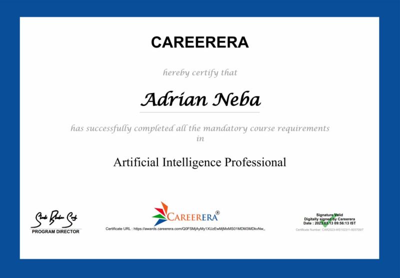 Adrian Neba on LinkedIn: I’m happy to share that I’ve obtained a new ... Adrian Neba on LinkedIn: I’m happy to share that I’ve obtained a new ...