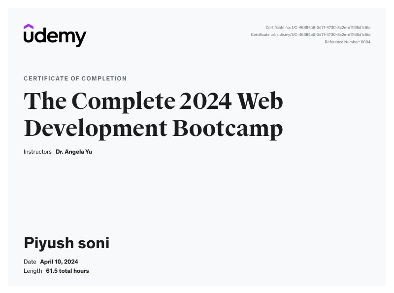 Piyush Soni on LinkedIn: Full Stack Developer Course Completion ... Piyush Soni on LinkedIn: Full Stack Developer Course Completion ...