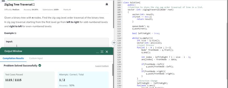 Day 98 of #125DaysOfCoding: zig-Zag Traversal | Anup simha posted on ... Day 98 of #125DaysOfCoding: zig-Zag Traversal | Anup simha posted on ...