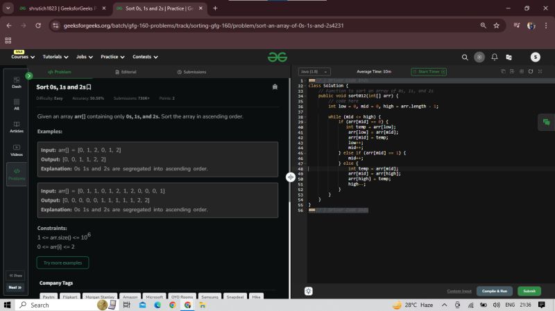 Shruti Chougale on LinkedIn: #java #coding #algorithm #sorting # ... Shruti Chougale on LinkedIn: #java #coding #algorithm #sorting # ...