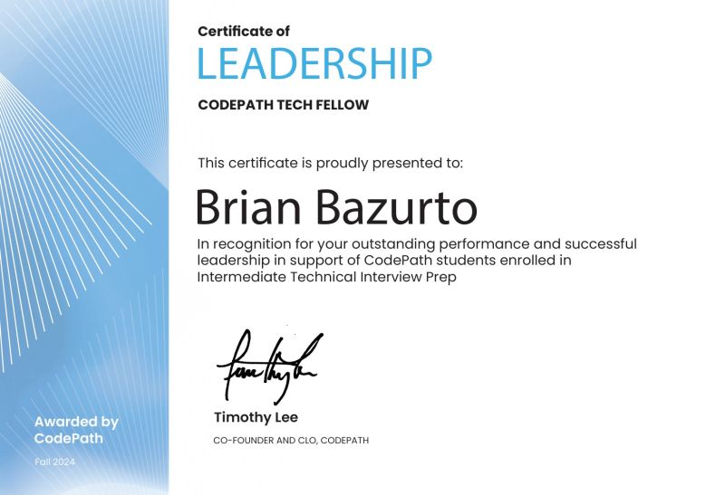BRIAN BAZURTO on LinkedIn: #codepath #leadership #techfellow # ... BRIAN BAZURTO on LinkedIn: #codepath #leadership #techfellow # ...