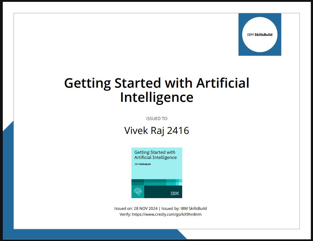 Thrilled to have earned the Getting Started with Artificial ... Thrilled to have earned the Getting Started with Artificial ...