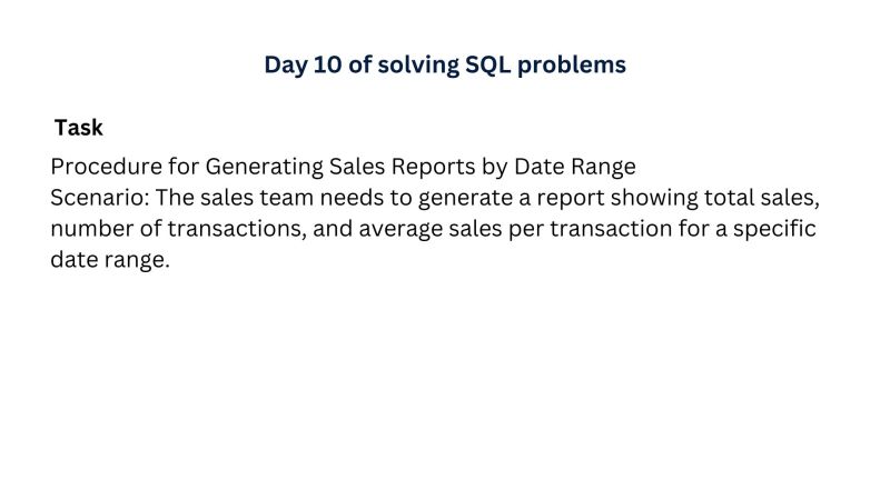 Manoj Ramesh on LinkedIn: #sqlseries #database #problemsolving #sql # ... Manoj Ramesh on LinkedIn: #sqlseries #database #problemsolving #sql # ...